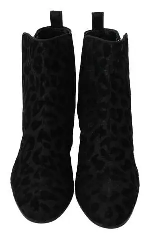 Dolce & Gabbana Leopard Print Short Boots
