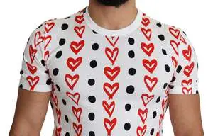 Dolce & Gabbana Hearts Print Cotton Top T-shirt