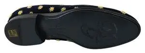 Dolce & Gabbana Velvet Crown Embellished Loafers