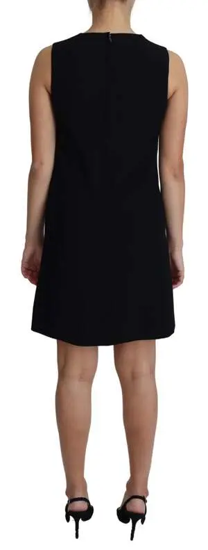 Dolce & Gabbana Viscose Stretch A-line Shift Mini Dress - Black