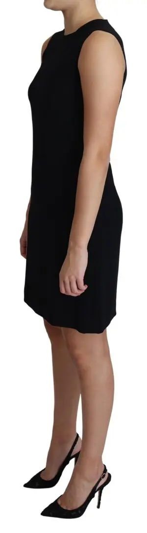 Dolce & Gabbana Viscose Stretch A-line Shift Mini Dress - Black