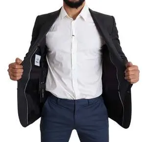 Dolce & Gabbana Wool Single Breasted Coat Martini Blazer
