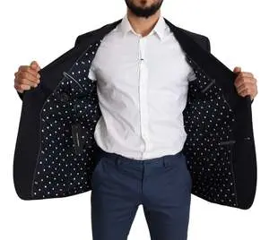 Dolce & Gabbana Wool Single Breasted Napoli Blazer - Black
