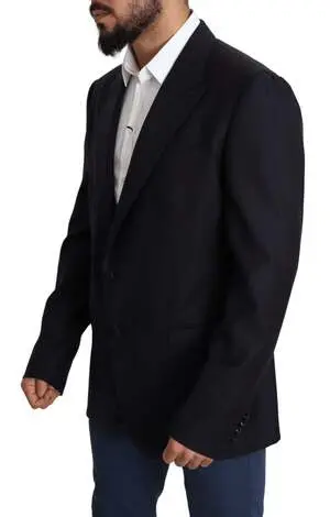 Dolce & Gabbana Wool Single Breasted Napoli Blazer - Black