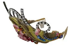 Dolce & Gabbana Brass Floral Crystals Led Lights Crown