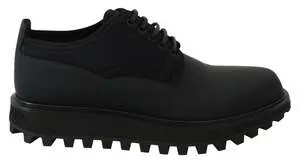 Dolce & Gabbana Rubberized Calfskin Chunky Derby Shoes