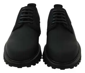 Dolce & Gabbana Rubberized Calfskin Chunky Derby Shoes