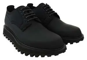 Dolce & Gabbana Rubberized Calfskin Chunky Derby Shoes