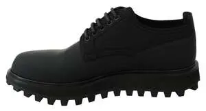Dolce & Gabbana Rubberized Calfskin Chunky Derby Shoes