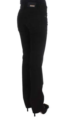 Costume National Cotton Slim Fit Bootcut Jeans