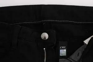 Costume National Cotton Slim Fit Bootcut Jeans