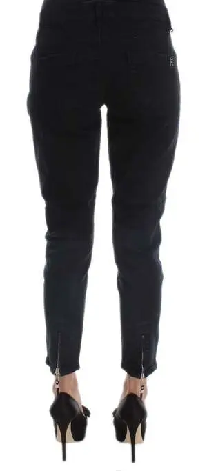 Costume National Slim Fit Cropped Jeans
