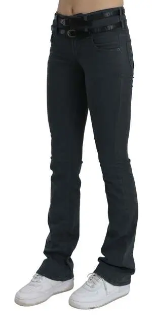 John Galliano Mid Waist Slim Flared Denim Trousers - Red