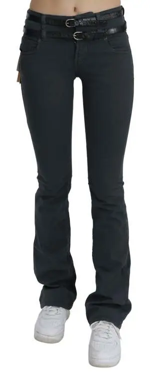 John Galliano Mid Waist Slim Flared Denim Trousers - Red