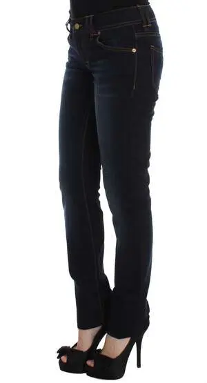 John Galliano Wash Cotton Slim Fit Jeans - Blue