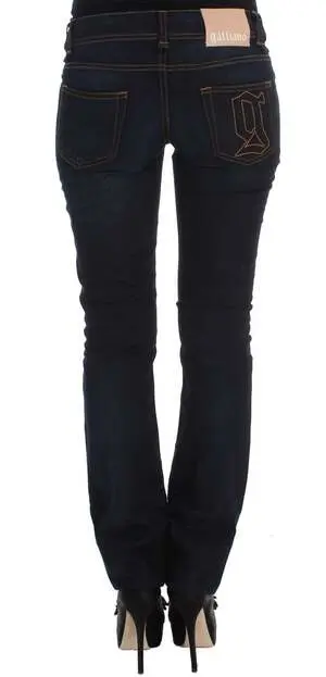 John Galliano Wash Cotton Slim Fit Jeans - Blue