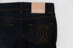 John Galliano Wash Cotton Slim Fit Jeans - Blue