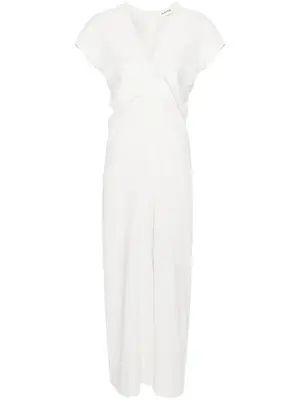 PAROSH Draped Cady Maxi Dress