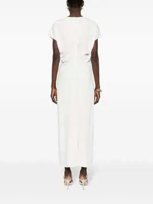 PAROSH Draped Cady Maxi Dress