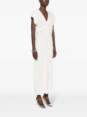PAROSH Draped Cady Maxi Dress