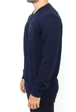 Ermanno Scervino Wool Blend V-neck Pullover Sweater