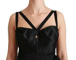 Dolce & Gabbana Stretch Satin Jacquard Mini Dress