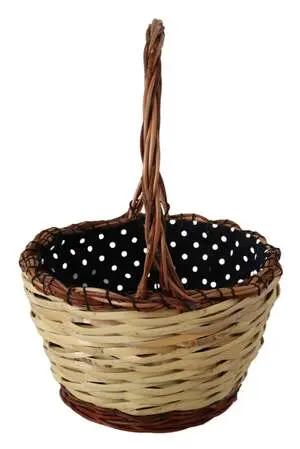 Dolce & Gabbana Wood Wicker Rattan Basket Tote Bag