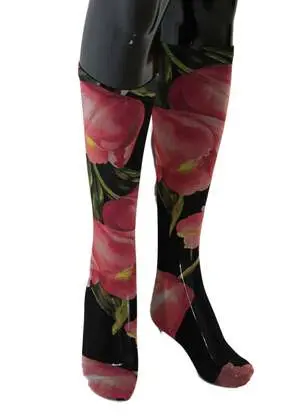 DOLCE & GABBANA Floral Tulip Nylon Stockings