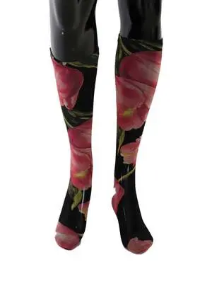 Dolce & Gabbana Floral Tulip Nylon Stockings