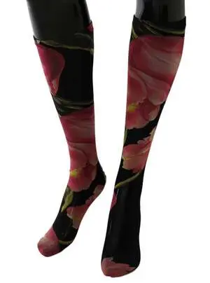 Dolce & Gabbana Floral Tulip Nylon Stockings