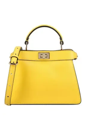 Fendi Peekaboo Iseeu Petite Leather Handbag - Yellow