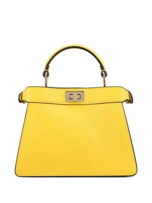 Fendi Peekaboo Iseeu Petite Leather Handbag - Yellow