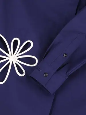 Fendi Embroidered Cotton Shirt - Blue