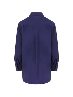 Fendi Embroidered Cotton Shirt - Blue