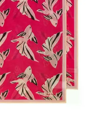 Paul Smith Le Peche Fish Scarf - Pink