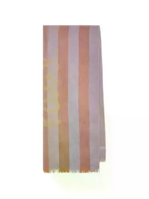 Paul Smith Striped Logo-print Scarf - Purple