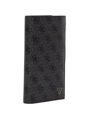 Guess Monogram-pattern Logo-plaque Leather Passport Holder