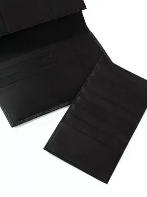 Guess Monogram-pattern Logo-plaque Leather Passport Holder