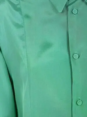 Alberta Ferretti Satin-finish Silk Shirt