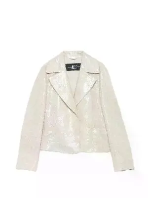 LUISA CERANO Sequin-embellished Jacket - Grey