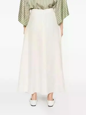 LUISA CERANO Floral-appliqué Mesh Midi Skirt