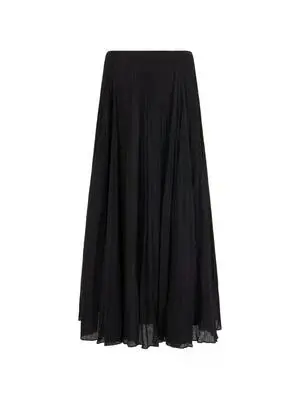 Vince Crinkled Panelled Long Skirt - Black