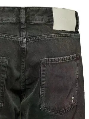 ICON DENIM LOS ANGELES Star-embroidered Jeans - Black