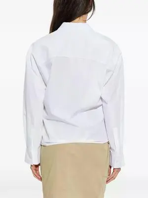 Balmain Wrap-design Cotton Blouse