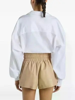 Balmain Wrap-design Cotton Blouse
