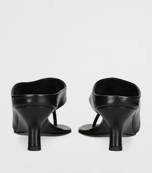 Khaite Leather Marlow Heeled Mules - Black