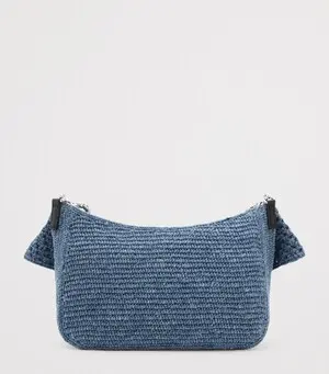 Loewe X Paula's Ibiza Medium Crochet Ola Shoulder Bag - Blue