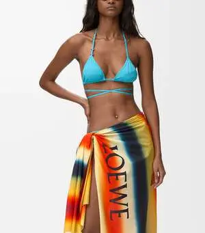 Loewe X Paula's Ibiza Cotton Stripe Pareo - Orange