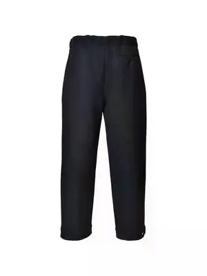 META CAMPANIA COLLECTIVE Drawstring-waist Wool Trousers - Black