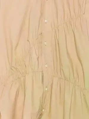 ALYSI Ruched Poplin Shirt - Neutrals
